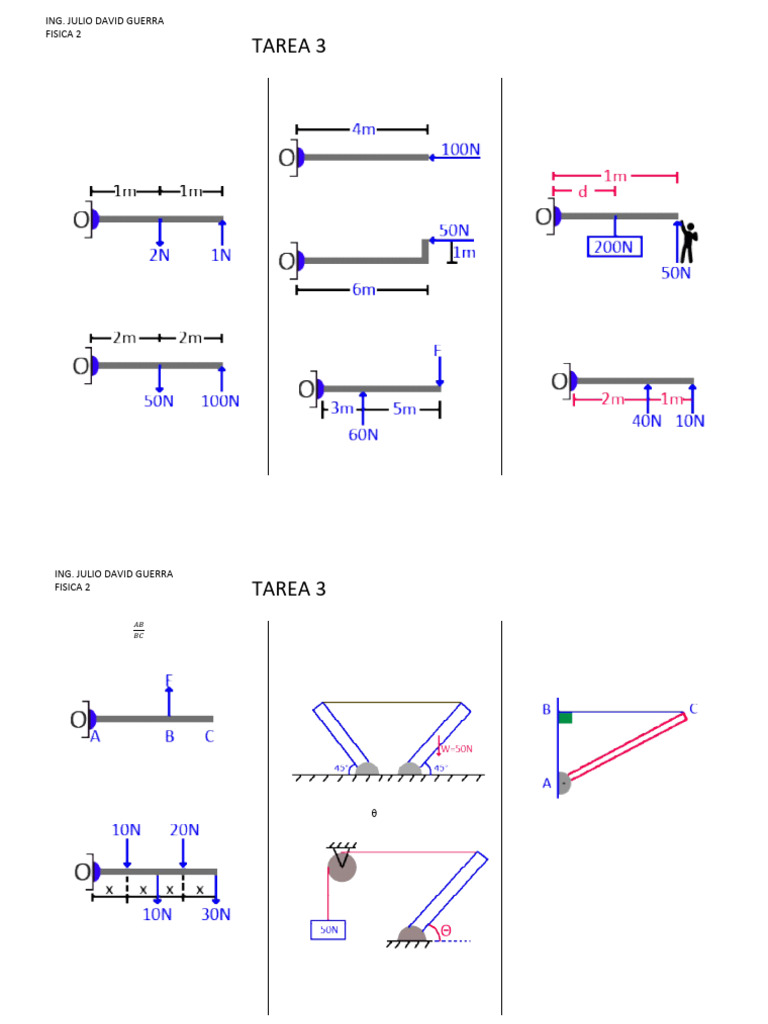 TAREA 3 Momento-De-Fuerza-O-Torque-Ejercicios-Propuestos PDF | PDF | Esfuerzo de torsión | Mecánica