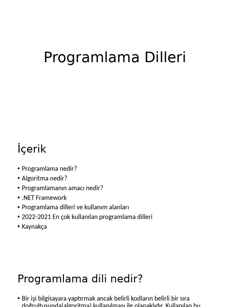 programlama dilleri | PDF