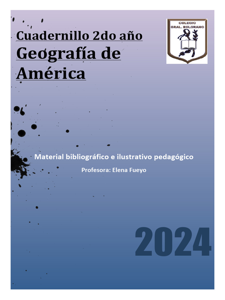 2024 Cuadernillo 2do Año. Definitivo | PDF | Américas | Ciencias de la Tierra