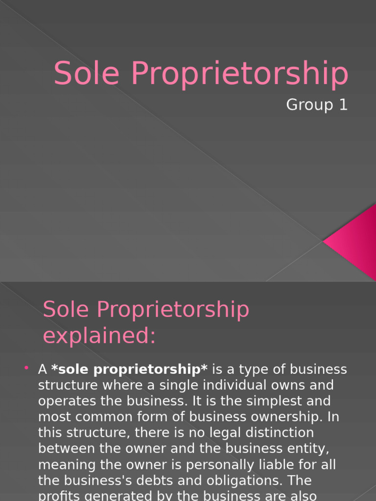 GROUP1Sole Proprietorship | PDF | Sole Proprietorship | Taxes