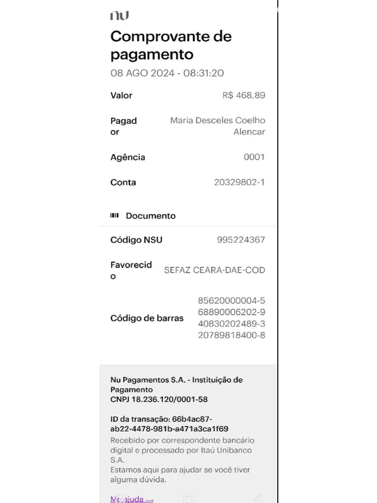 Comprovante de Pagamento | PDF