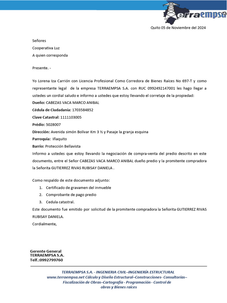 DOCUMENTO COOP LUZ | PDF