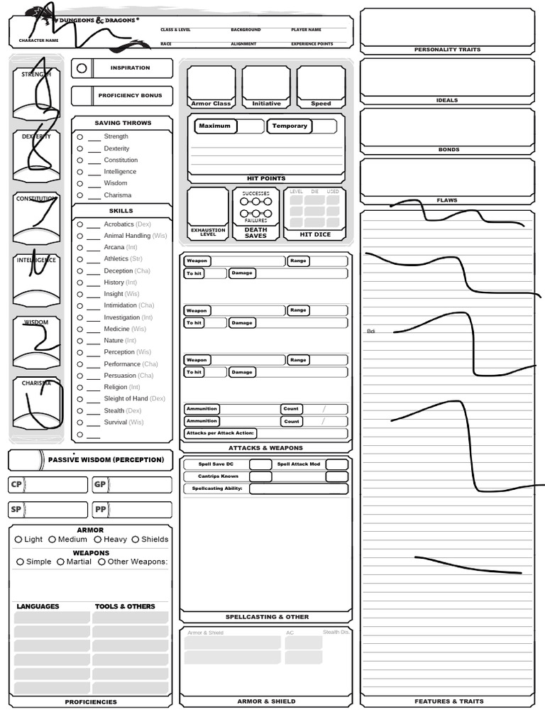 A4 Character Sheet v20-PRINT ONLY | PDF | Role Playing Games | Role ...