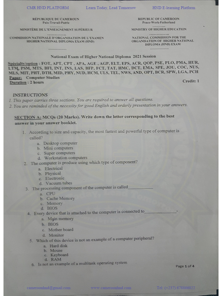 Computer Studies | PDF