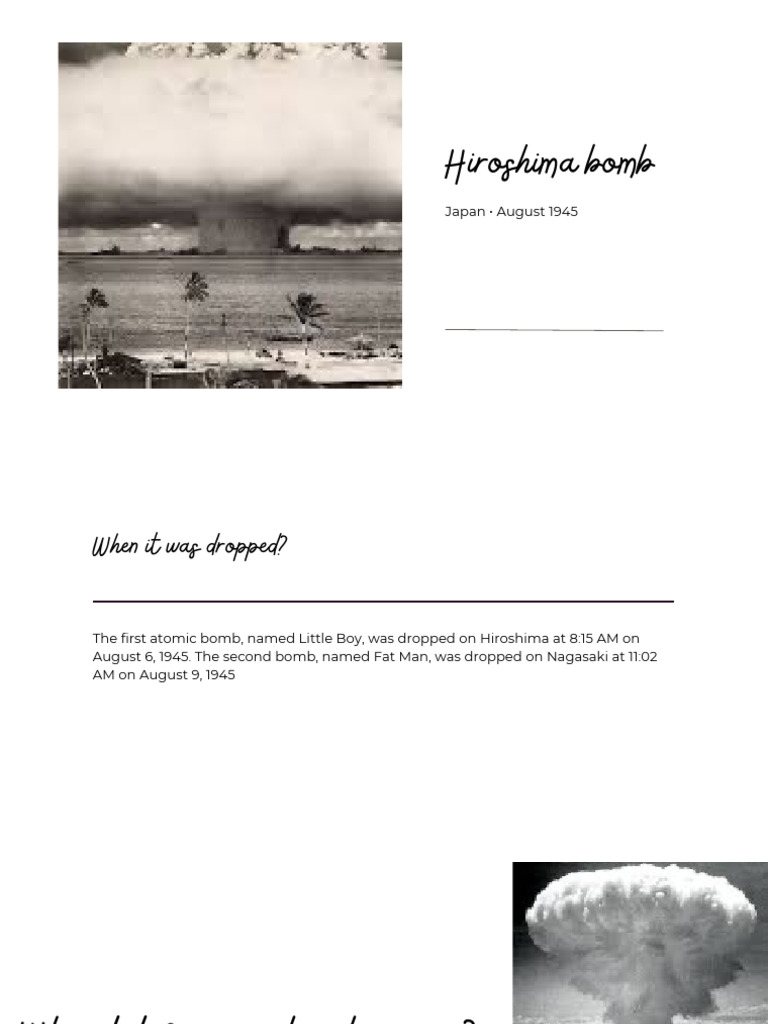 Hiroshima Bombing Facts 1945 | PDF