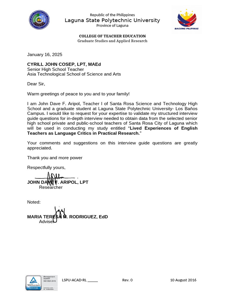 Letter of Request Validator | PDF