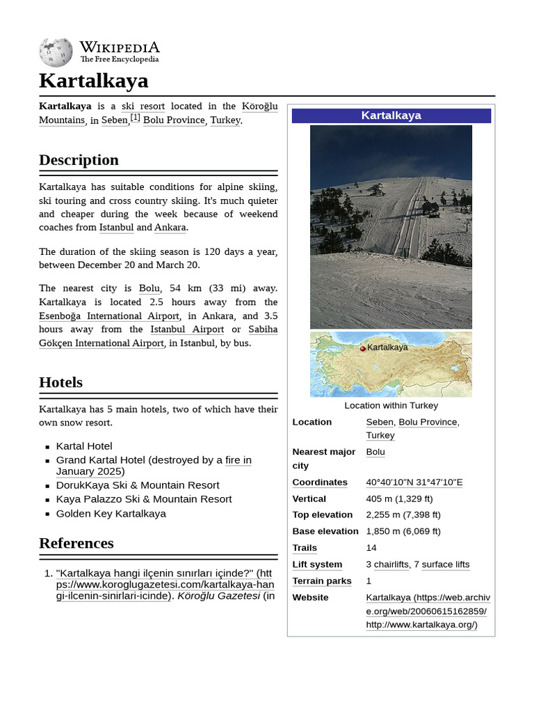 Kartalkaya | PDF | Earth Sciences | Snow