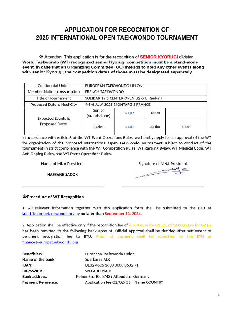 Final (Kyorugi) 2025 Application Form For G-Ranking ETU Event ...