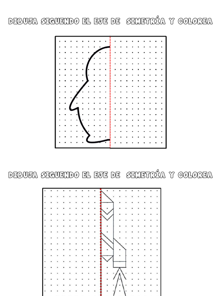 Atencion y Percepcion Visual Fichas para Trabajar La Simetria | PDF