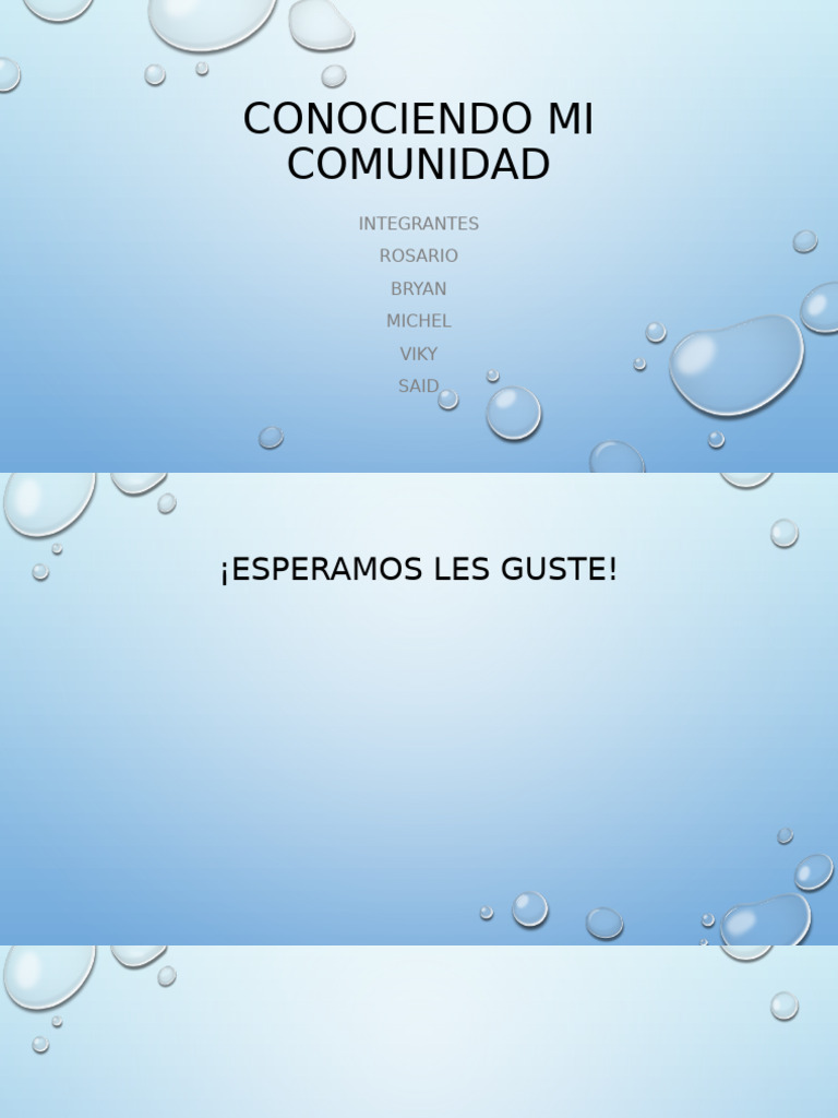 Conociendo Mi Comunidad | PDF