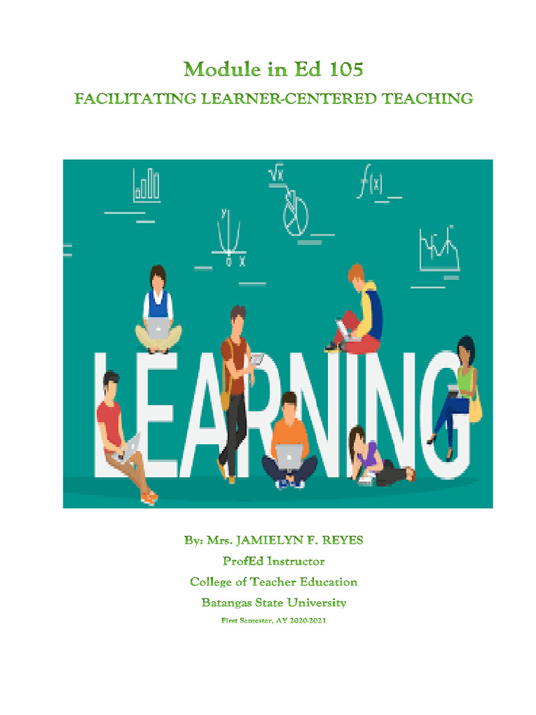 MODULE ED 105 Facilitating Child Centered Teaching | PDF | Learning | Metacognition
