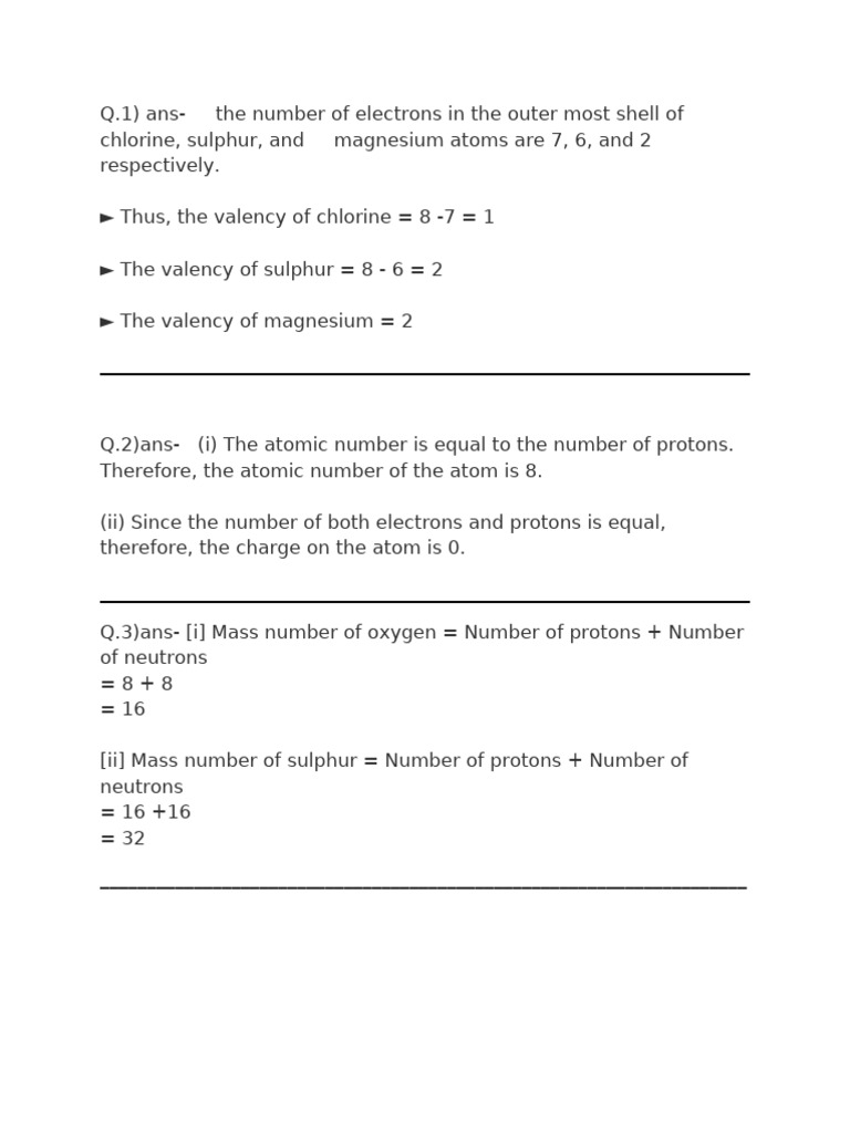 Structure of Atoms Exercises | PDF | Atoms | Atomic Nucleus
