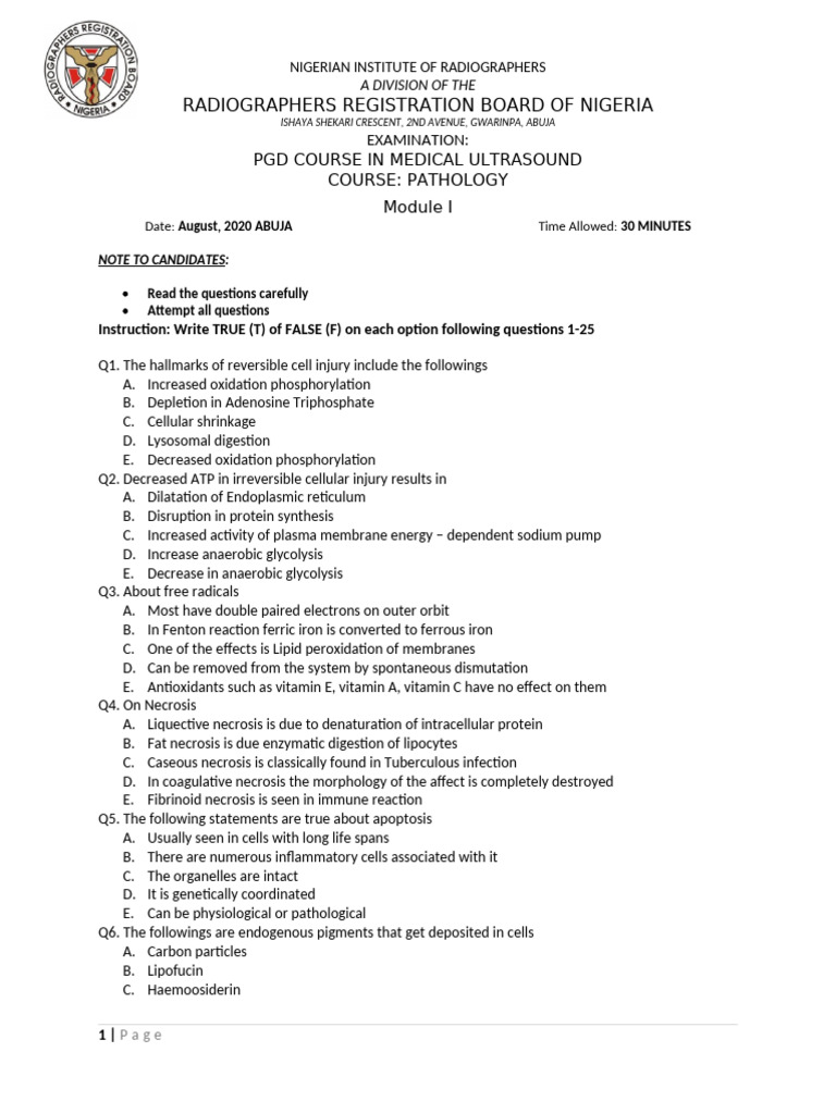 Pathology 1 Pdf Inflammation Necrosis