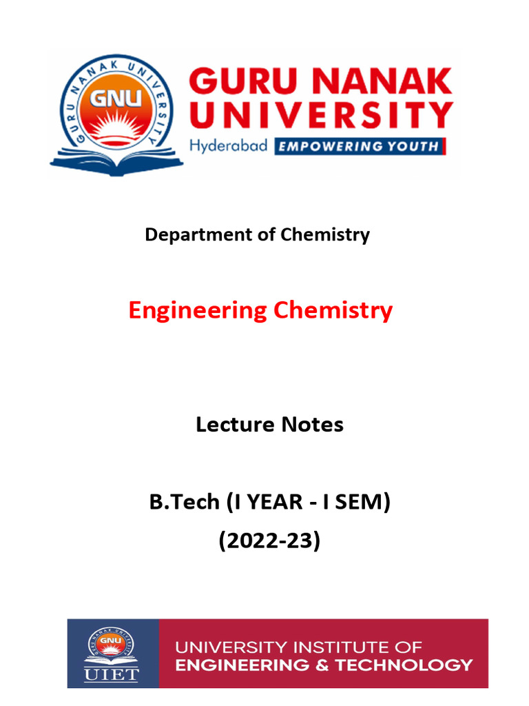 Engineering Chemistry Lecture Notes | PDF | Alkalinity | Hydroxide