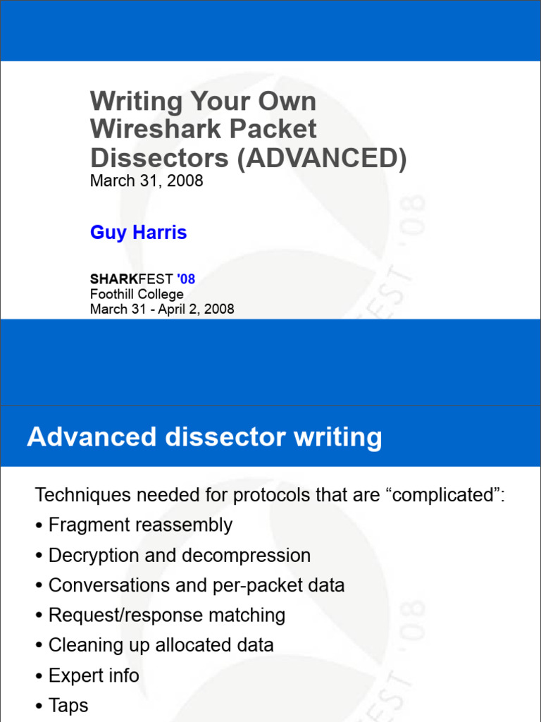 Advanced Wireshark Dissector Guide | PDF | Port (Computer Networking) | Transmission Control ...