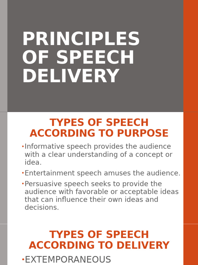 Speech Delivery | PDF