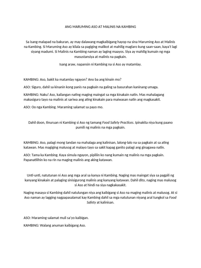 Ang Maruming Aso at Malinis Na Kambing - 103337 | PDF