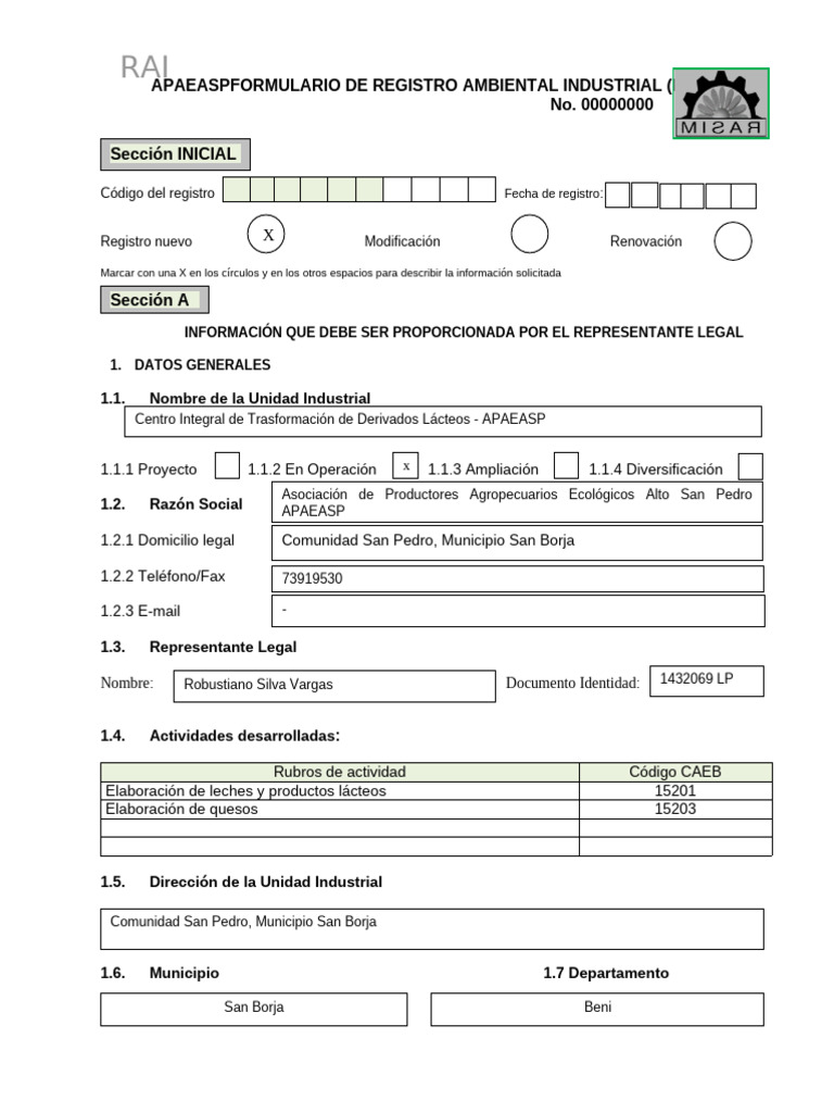 Registro Ambiental Industrial RAI - APAEASP | PDF | Combustibles