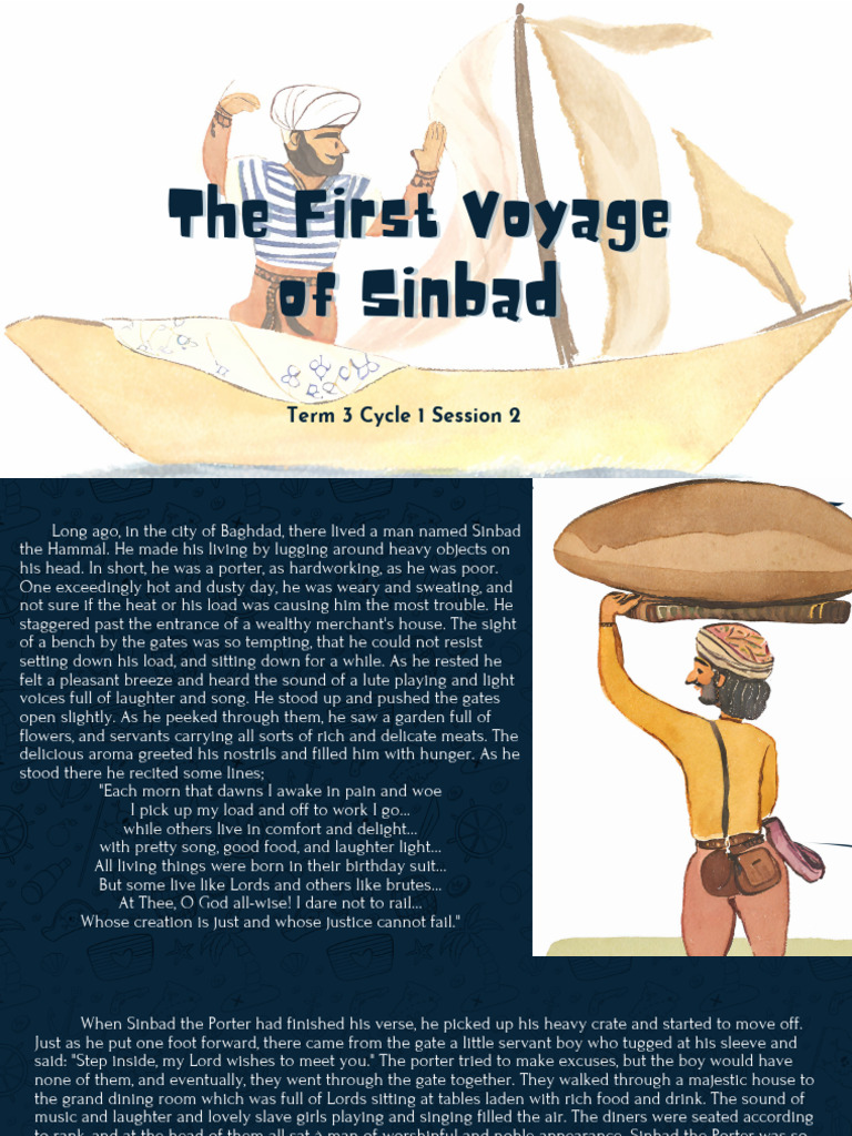 HANDOUT ENG8 AY2324 T3 C1 S2 The First Voyage of Sinbad The Sailor | PDF