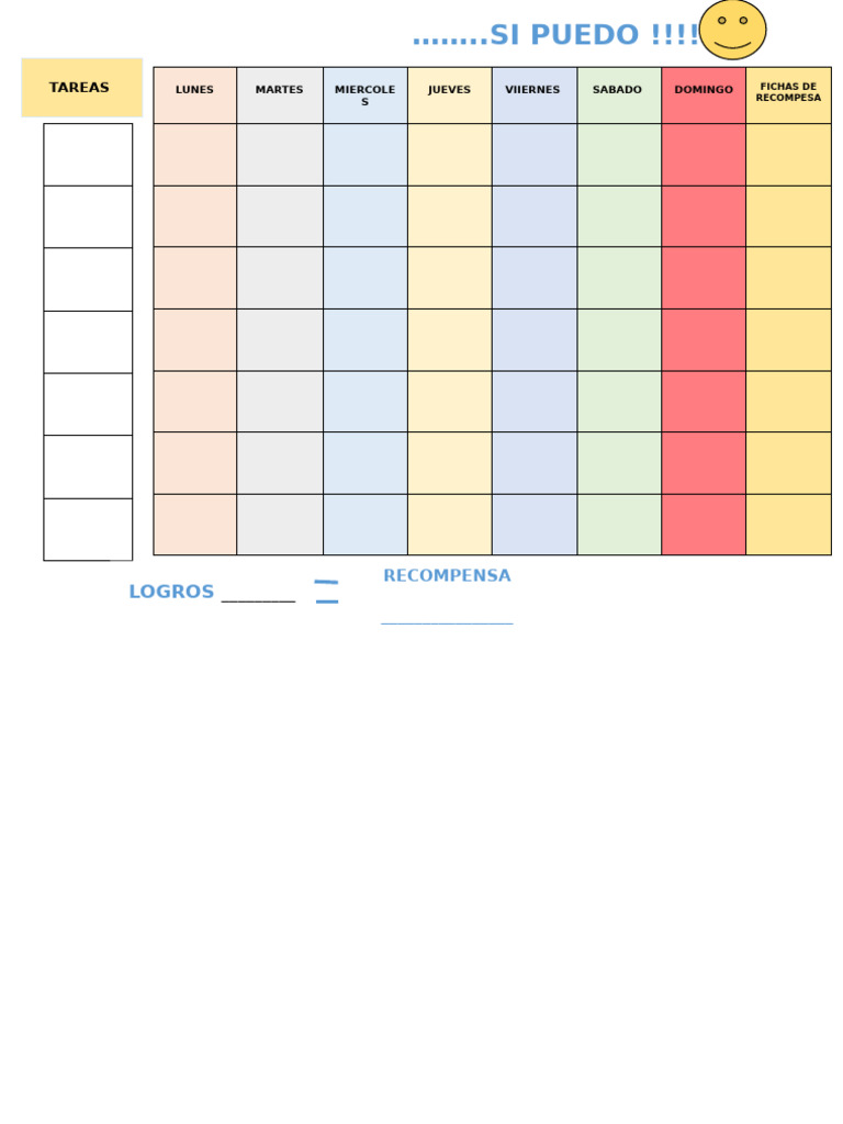 Plan Semanal de Tareas y Recompensas | PDF