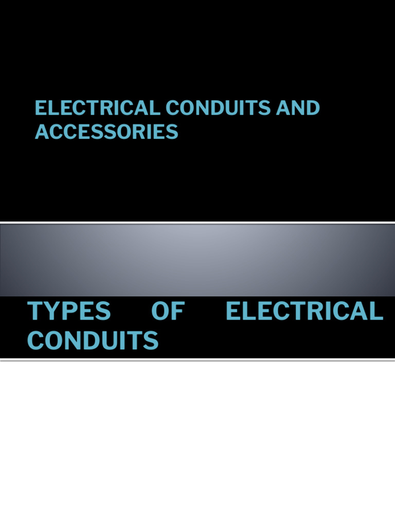 Types of Electrical Conduits Explained | PDF