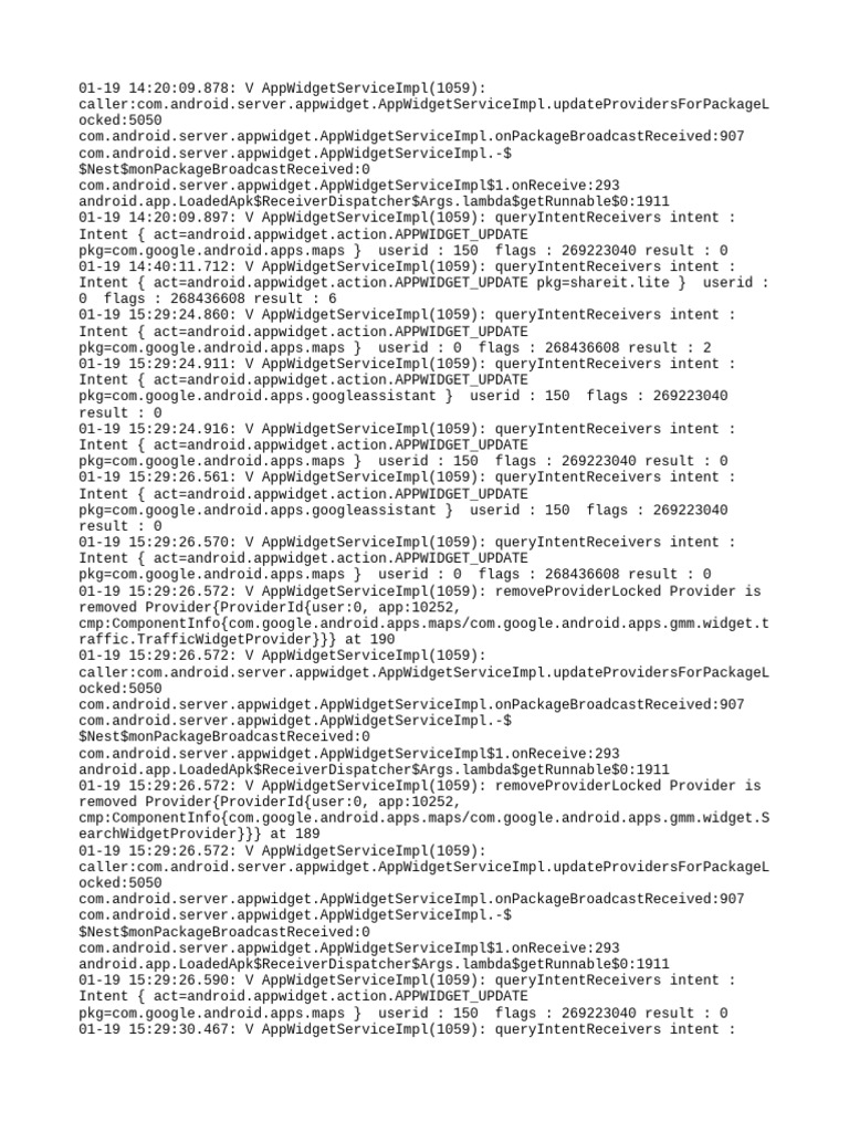 appwidget_history_log1 | PDF | Embedded Linux Distributions | Mobile Linux
