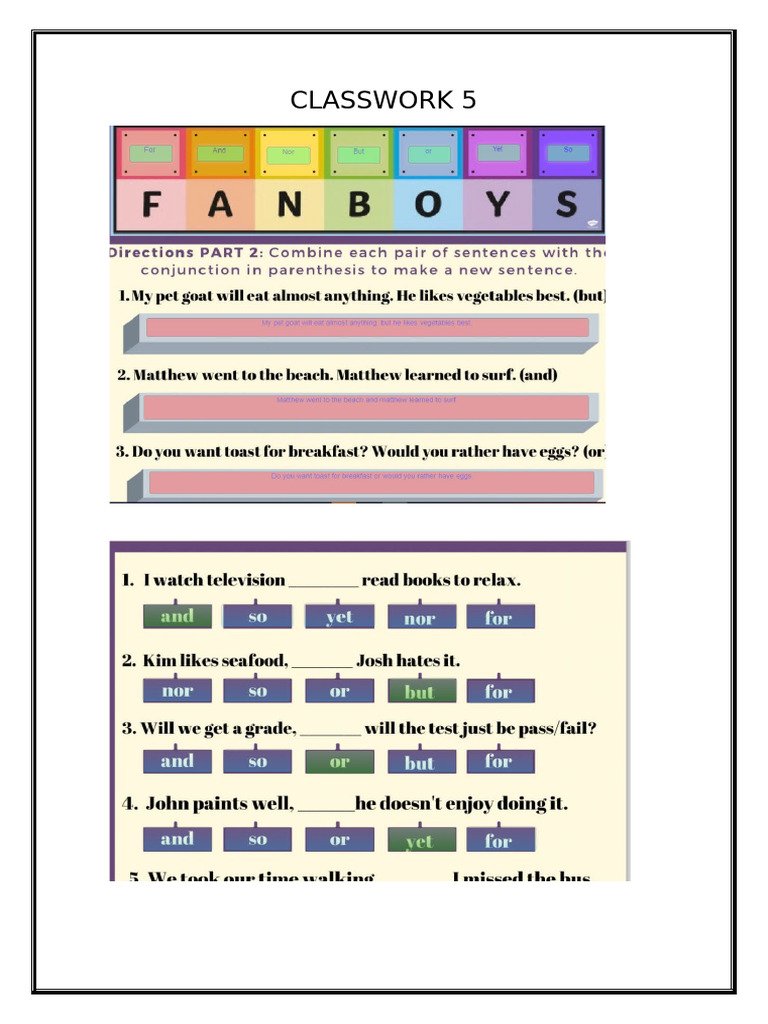 Classwork 5 | PDF