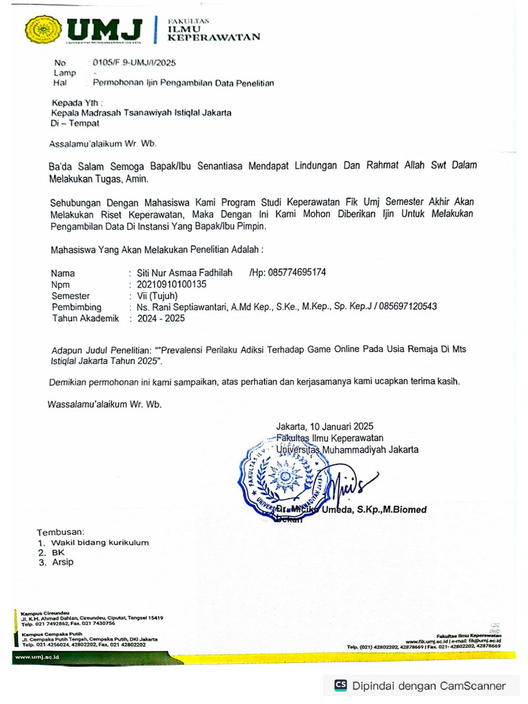 Surat Izin Penelitian | PDF