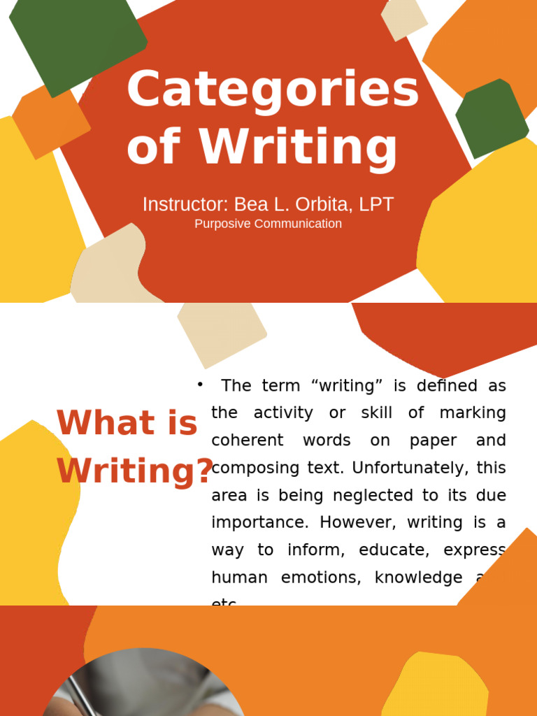 Categories-of-Writing | PDF