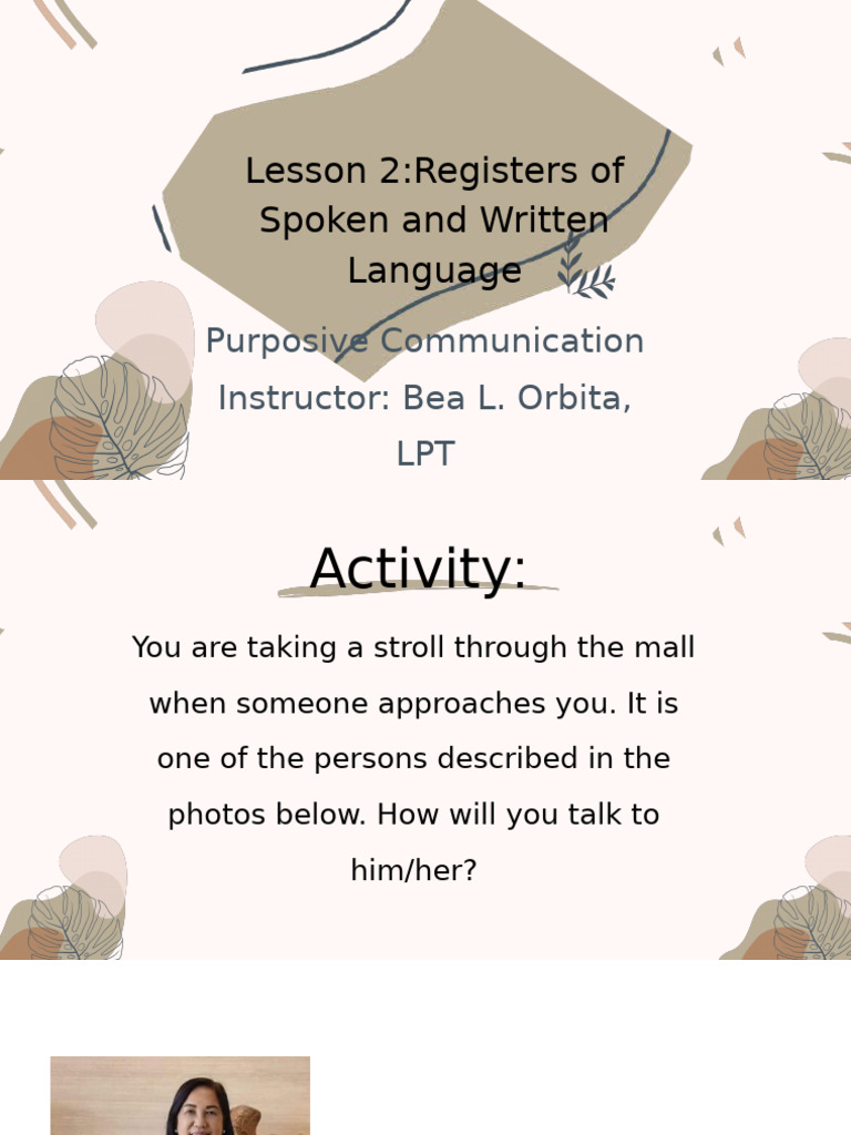 Language Registers Explained | PDF | Linguistics | Communication