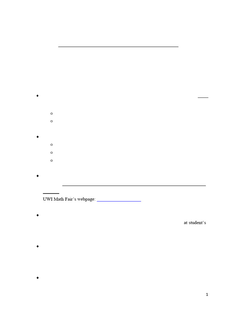 UWI Math Fair 2025 Math Olympics Competition Guidelines - Updated 15-01 ...
