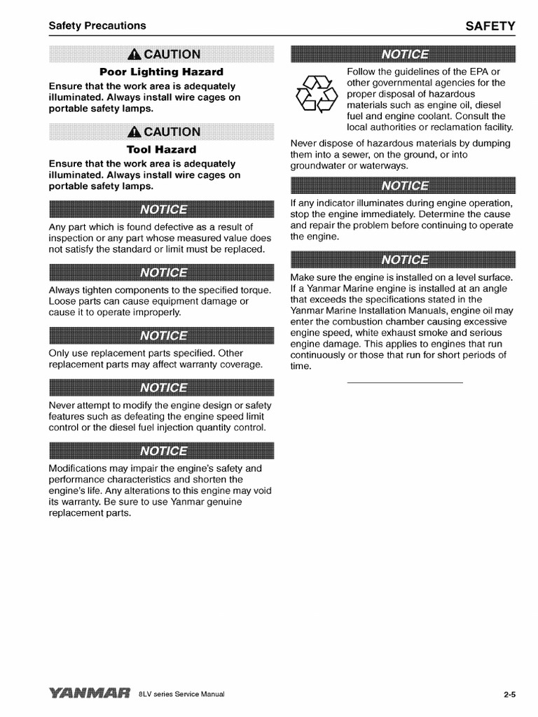 Yanmar Service Manual (001 020) (11 20) | PDF