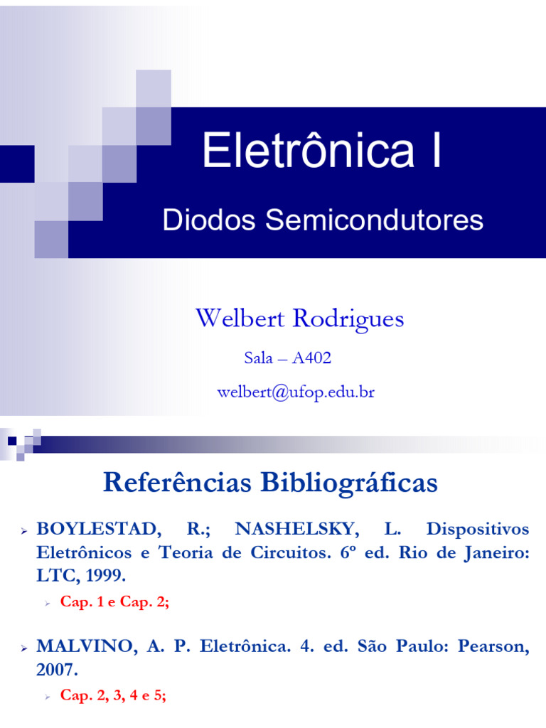 01 - Diodos Semicondutores - 2023 | PDF | Retificador | Diodo