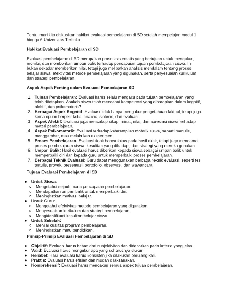 Setelah Mempelajari Modul 1 Sampai Dengan Modul 6... | PDF