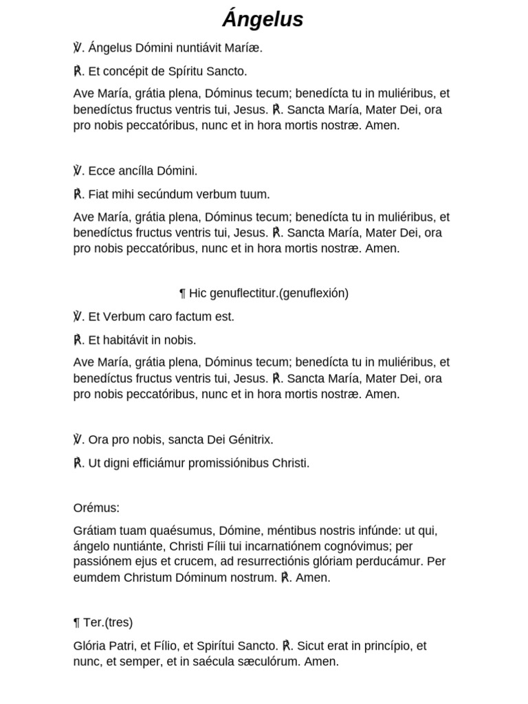 Ángelus Latín | PDF