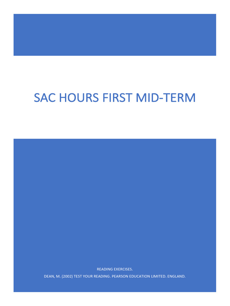 1ST Mid-Term Sac Hours | PDF