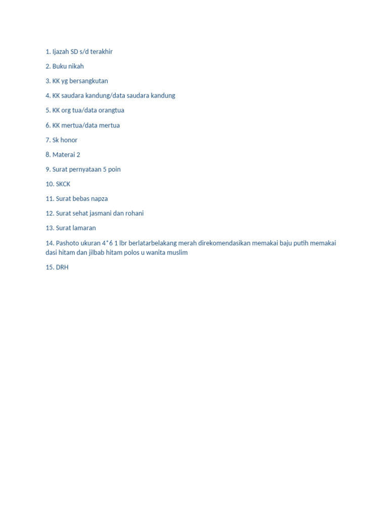 Pemberkasan P3K 2024 | PDF