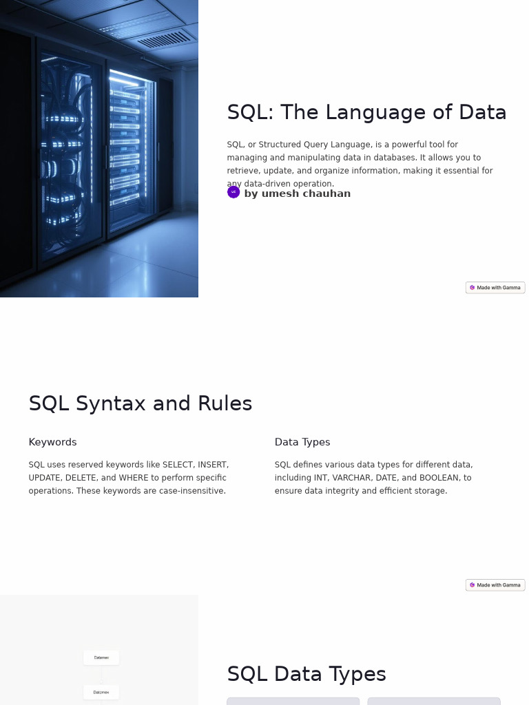 SQL The Language of Data | PDF | Sql | Data Management