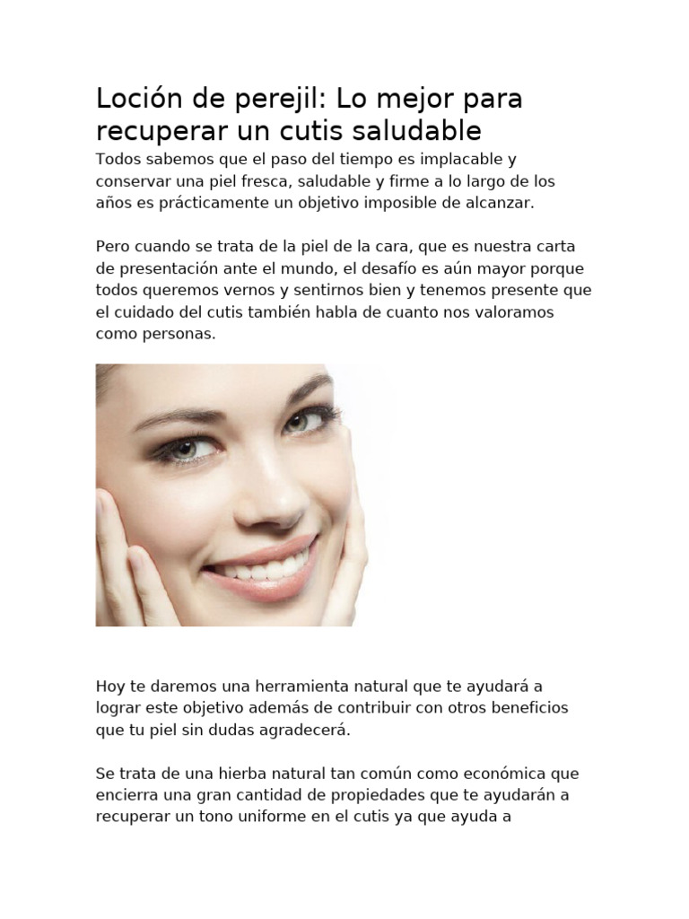 Locion Peregil | PDF | Té | Perejil