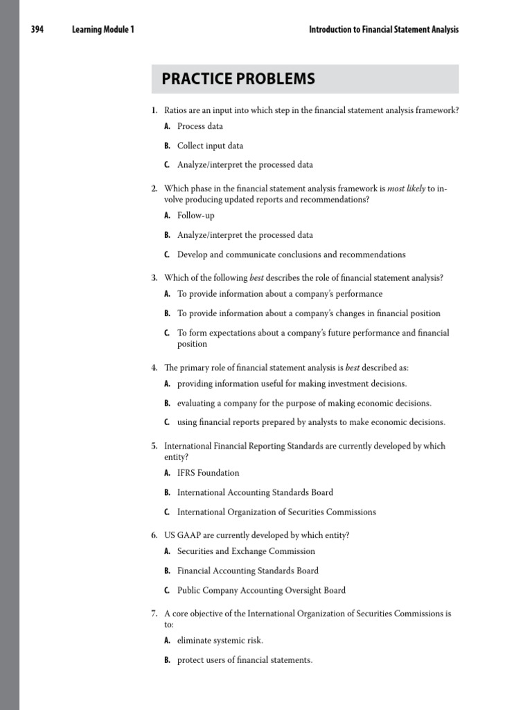 Question Module 1 Cfa Fsa | PDF | Auditor's Report | Financial Statement