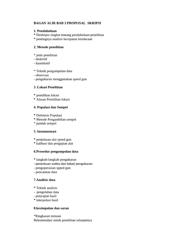 Bagan Alir Bab 3 Proposal Skripsi | PDF