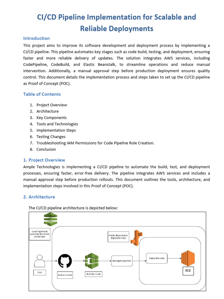 CI - CD Pipeline For Scalable and Reliable Deployments | PDF | Information Technology Management ...