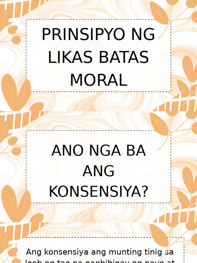 Prinsipyo NG Likas Batas Moral | PDF