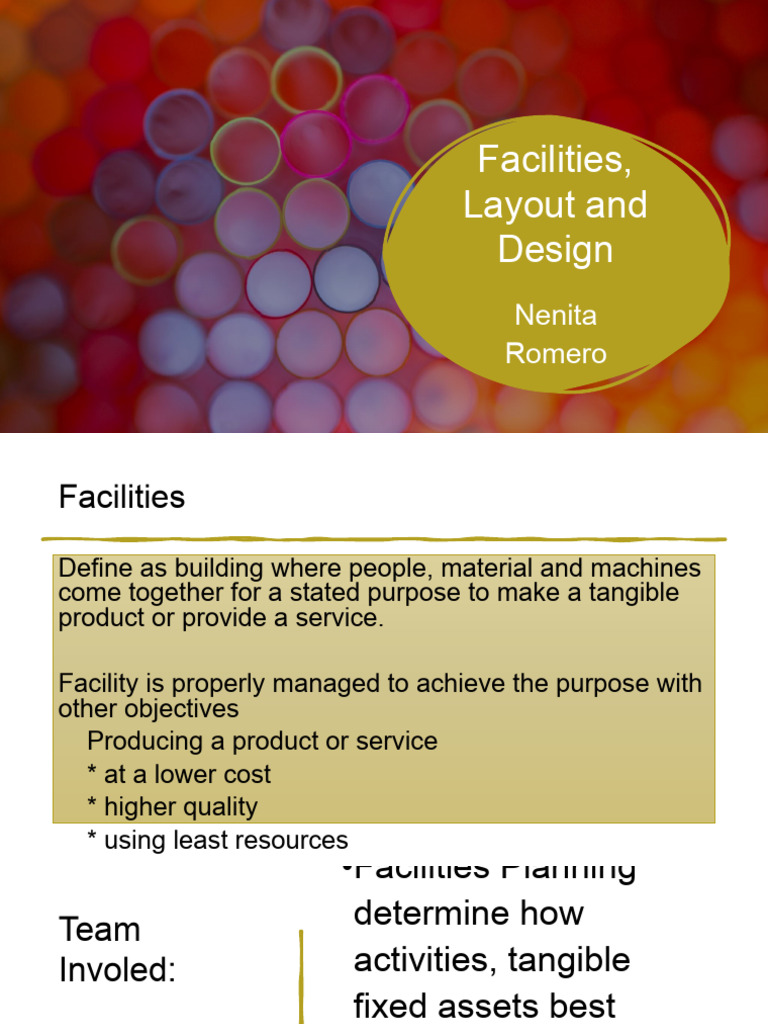 Facilities Layout and Design | PDF | Logistics | Restaurants