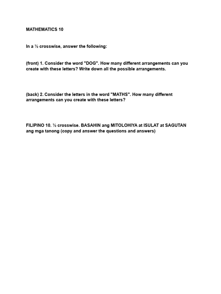 MATHEMATICS-and-FILIPINO-10 | PDF