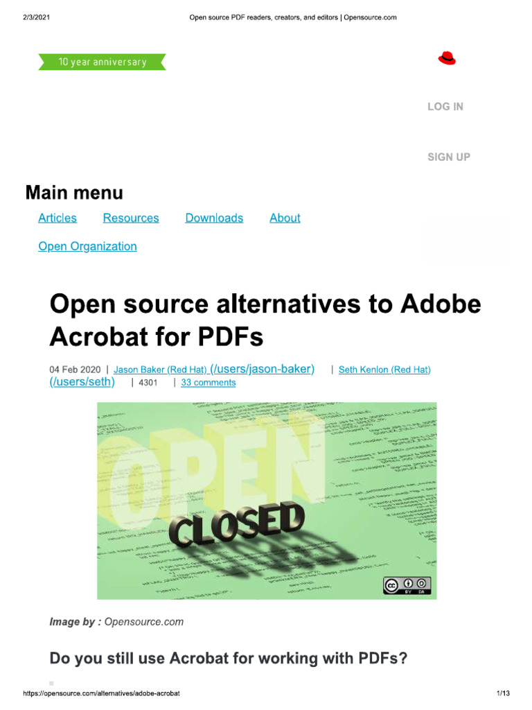 Open Source Alternative to Adobe Acrobat for PDFs | PDF