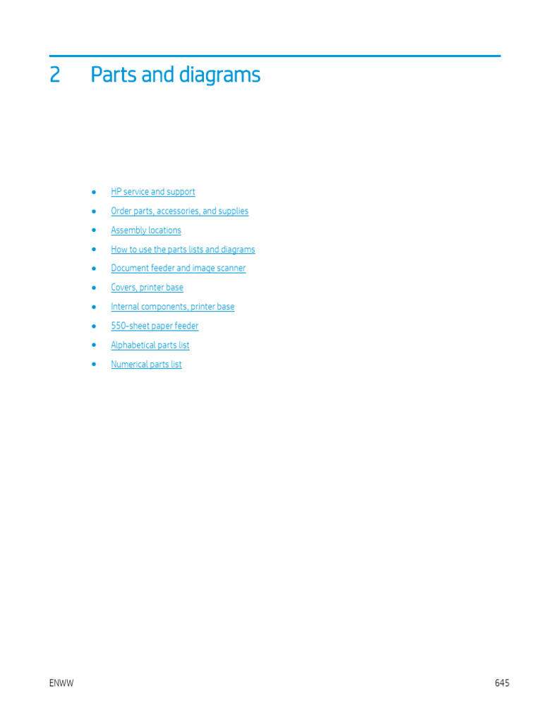 HP_LaserJet_M304_M305_M404_M405_MFP_M329_M428_M429_parts_list | PDF ...