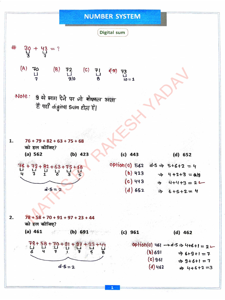 Number System Class Notes 02 | PDF Number System Class Notes 02 | PDF