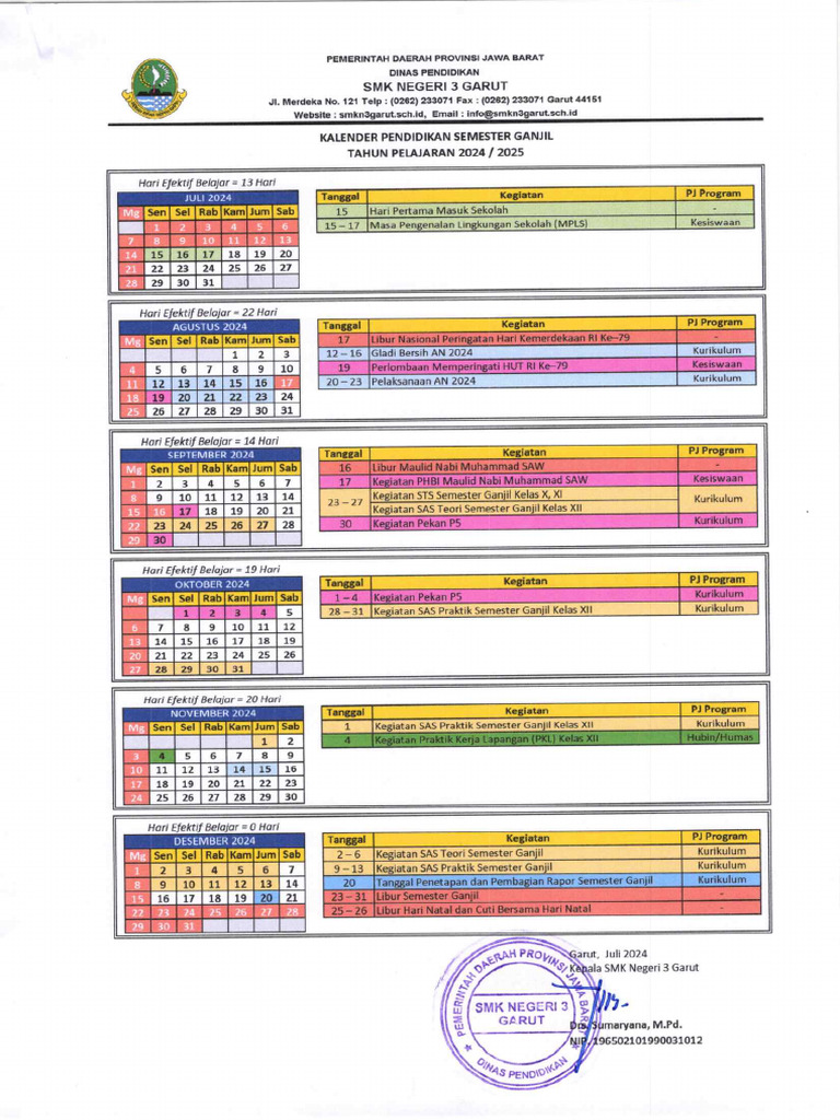 04 Kalender Pendidikan 2024 2025 | PDF