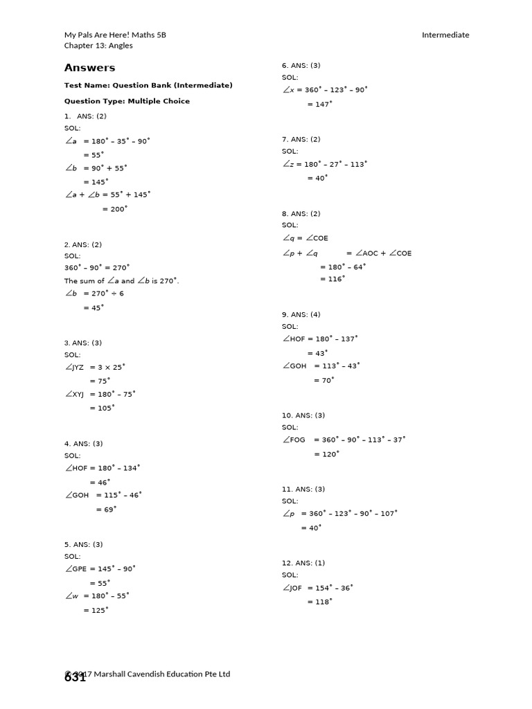 32 MPAH 5B 13 Question Bank (Intermediate) Ans | PDF